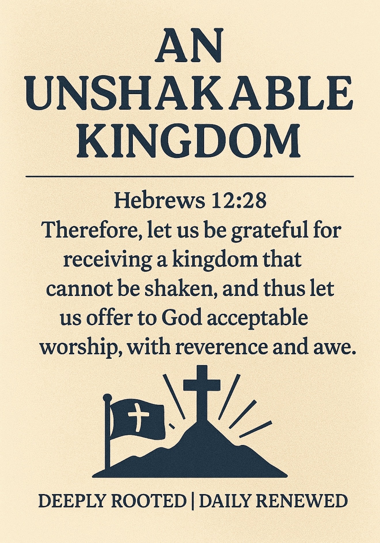 Saturday, September 13, 2025–Kingdom First: An Unshakable Kingdom ...